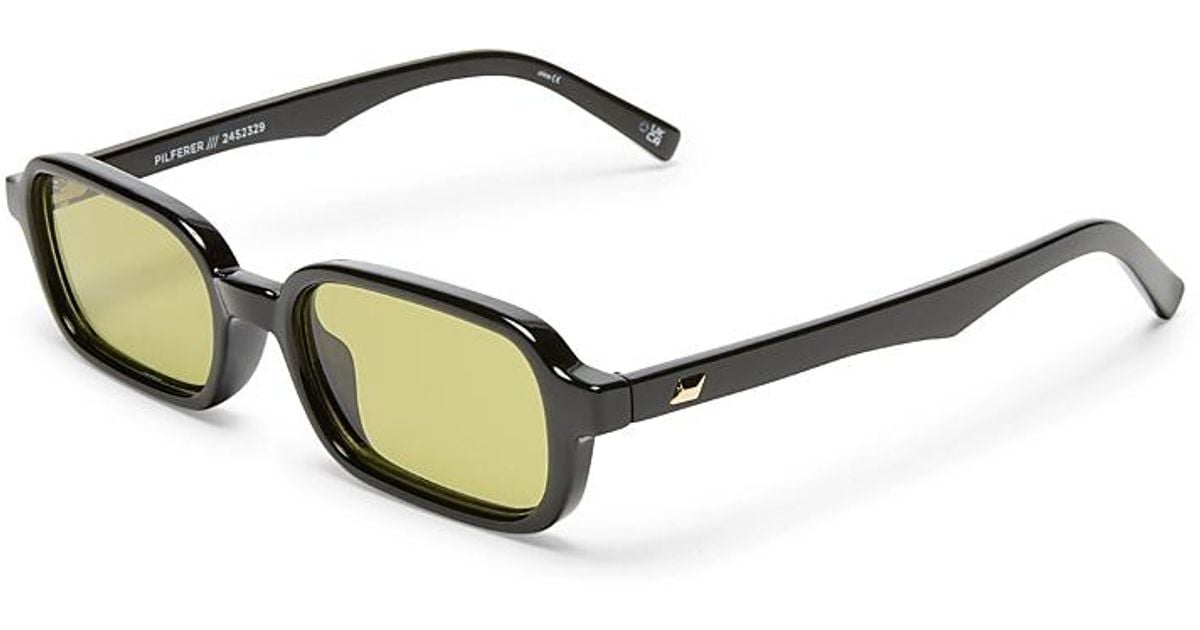 Le Specs Pilpherer Rectangle Sunglasses, 50Mm in Metallic | Lyst