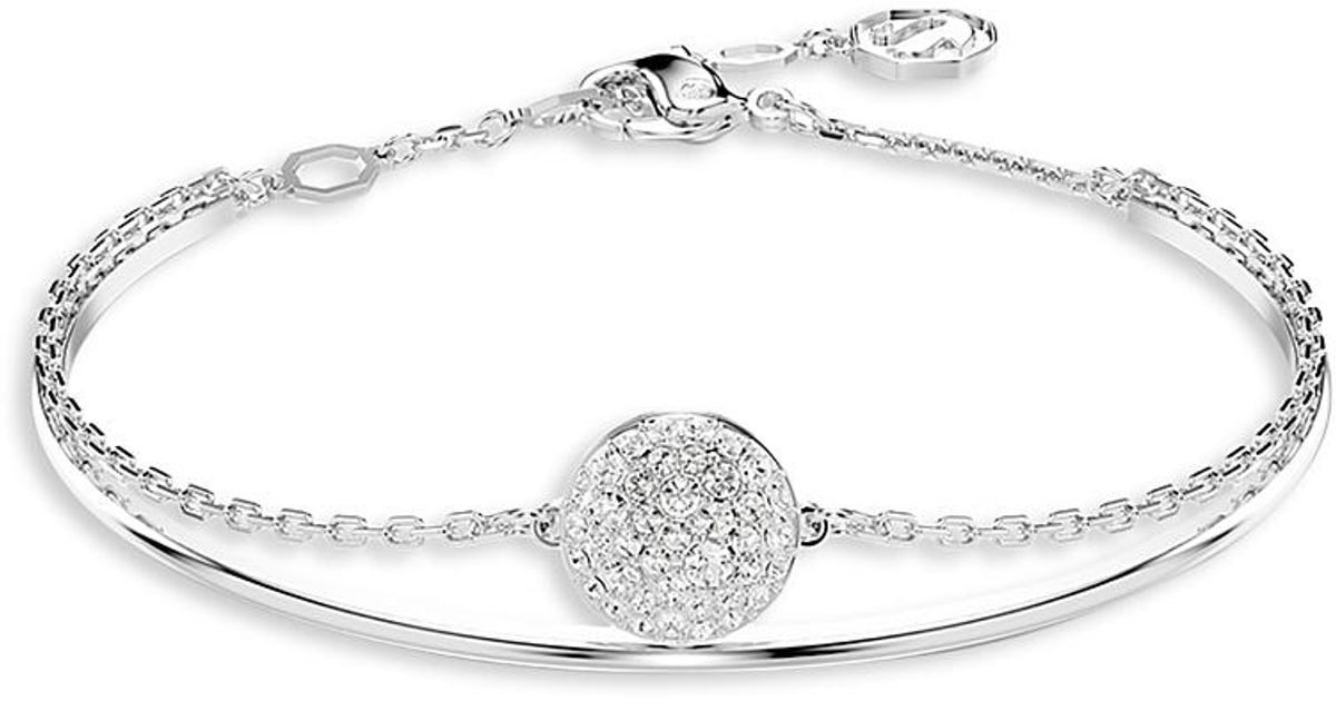 Swarovski Meteora Chain Bangle Bracelet in White | Lyst