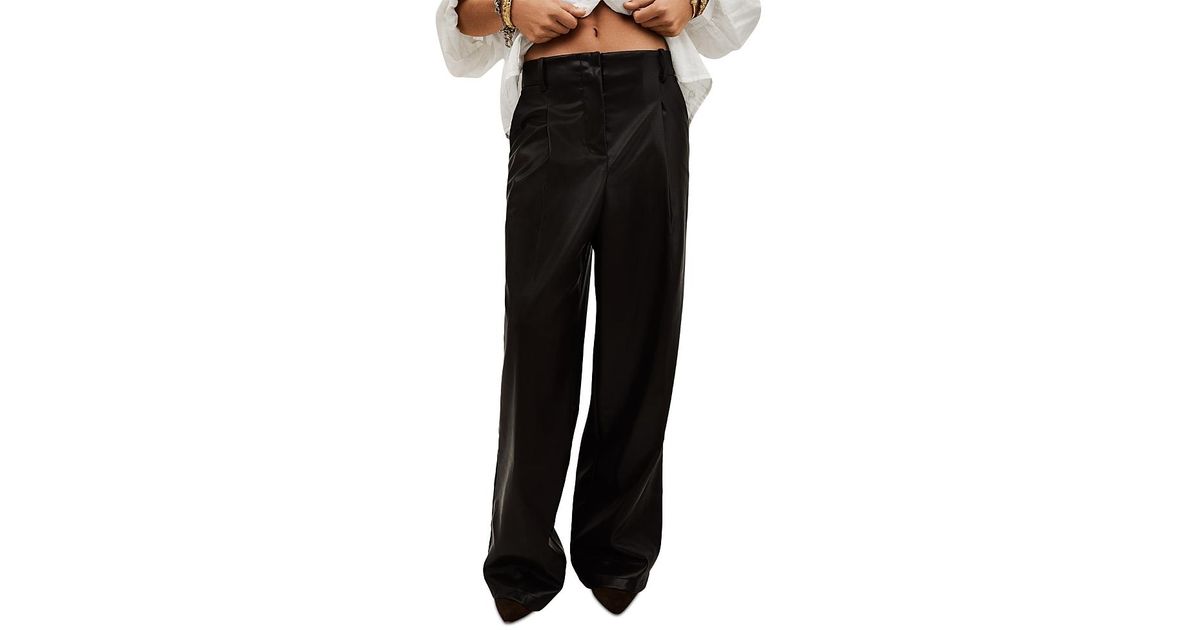 Ba&sh Rami Faux Leather Pants in Black | Lyst UK