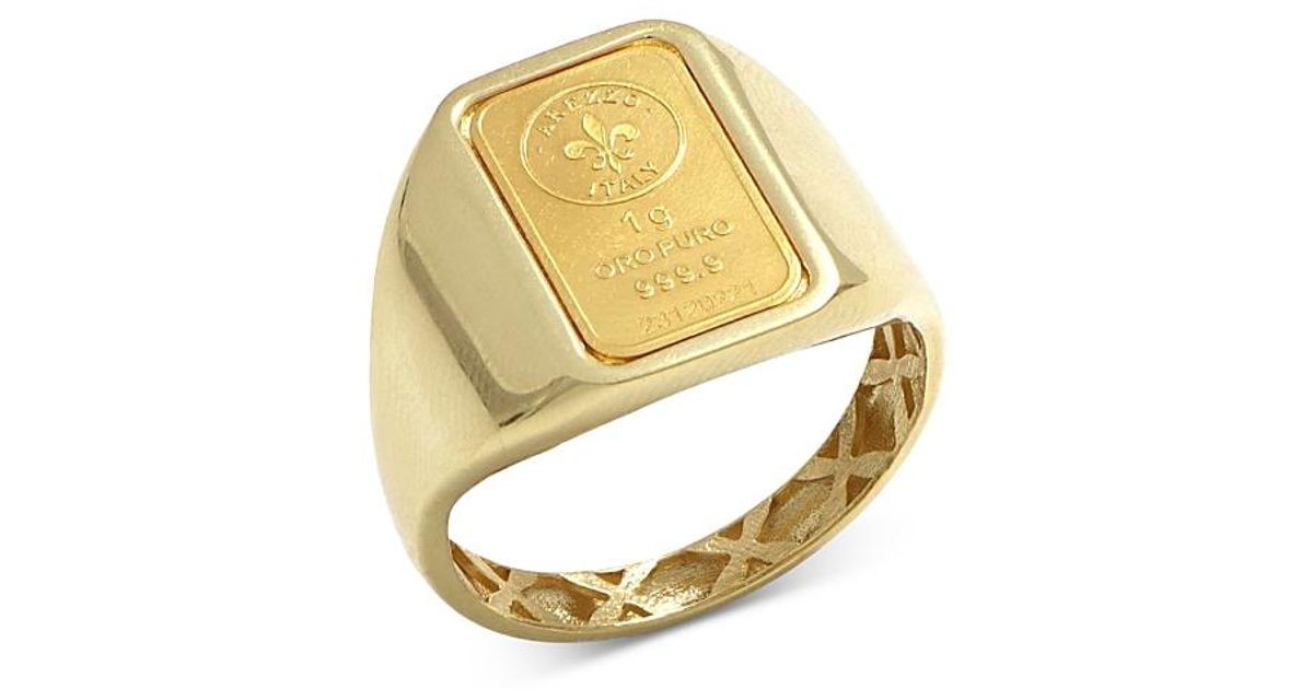 Bloomingdale's Fine Collection 14K Ingot Signet Ring in Metallic for ...
