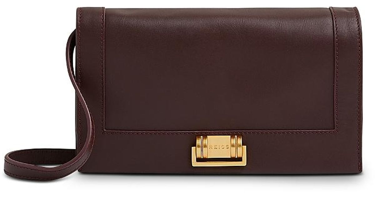 Reiss Sariah Shoulder Bag in Brown | Lyst