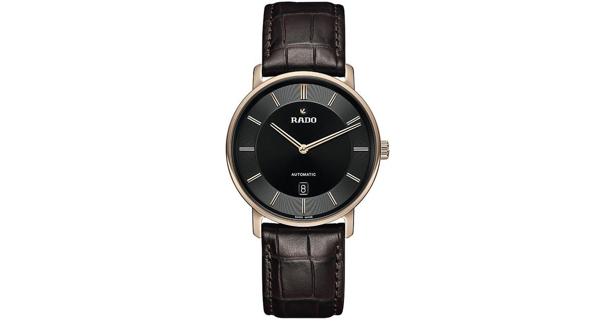 Rado Diamaster Thinline Watch, 41Mm in Black for Men | Lyst