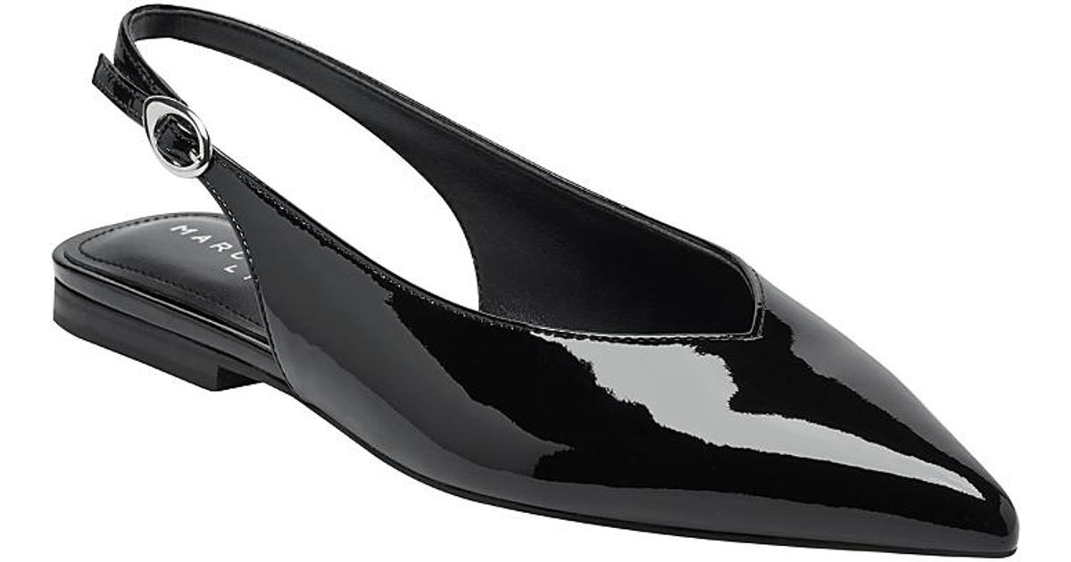 Marc Fisher Gabra Pointed Flats in Black | Lyst
