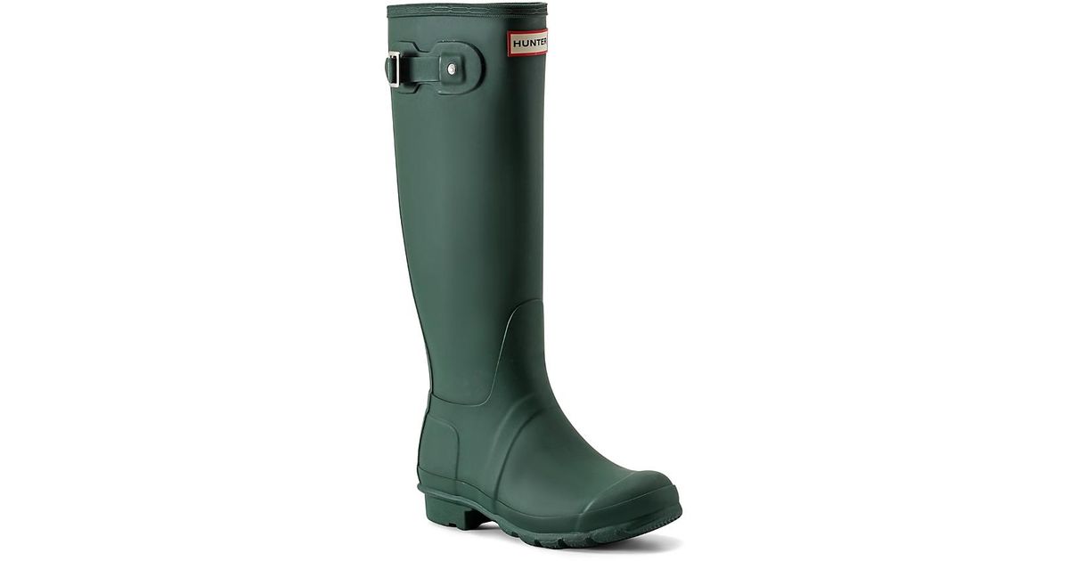 HUNTER Original Tall Rain Boots in Green | Lyst