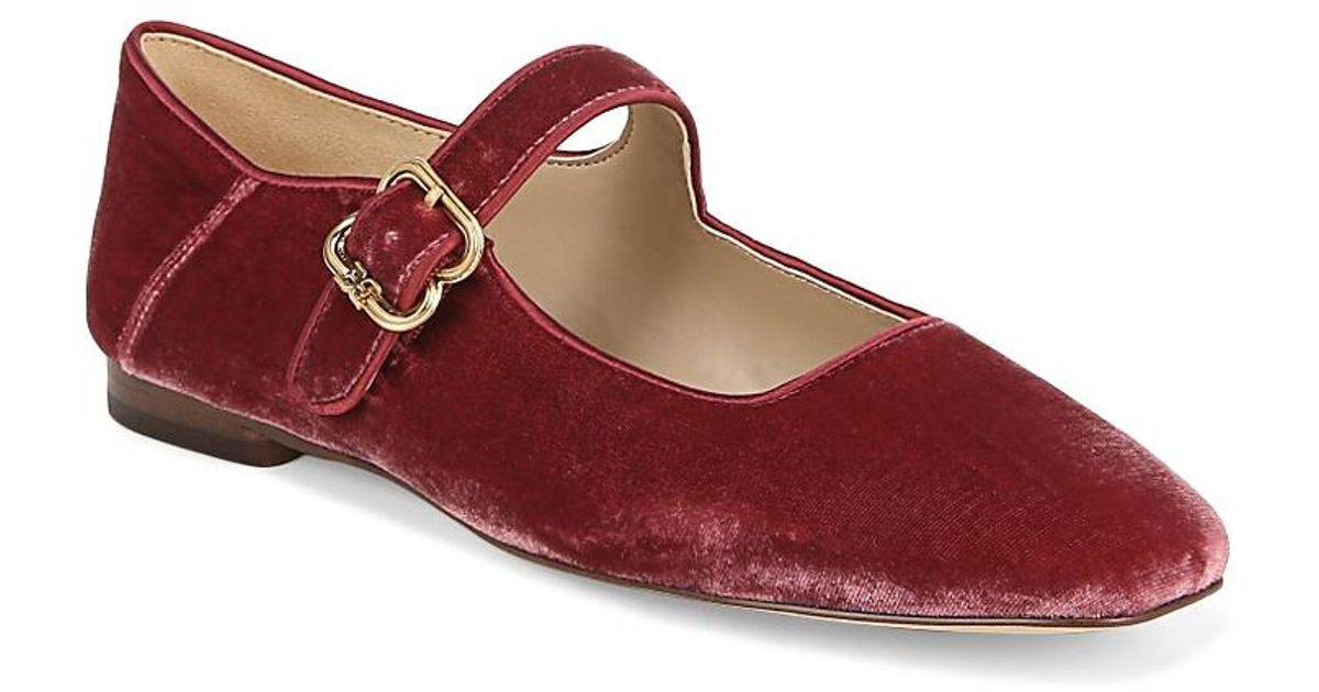 Sam Edelman Michaela Buckled Flats in Red | Lyst UK