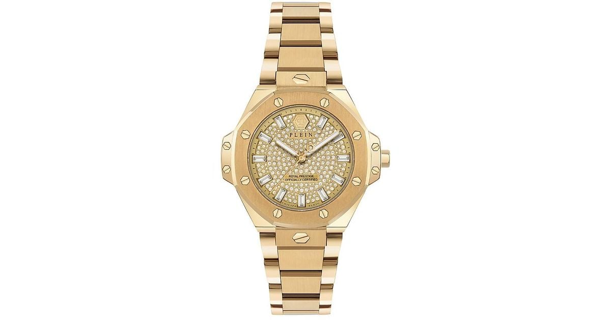 Philipp Plein Royal Prestige Crystal Watch, 33Mm in Metallic | Lyst UK