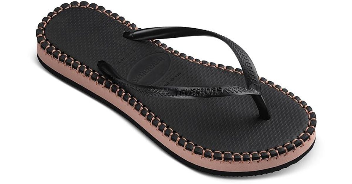 Havaianas Slim Loop Flatform Flip Flop Sandals in Black | Lyst