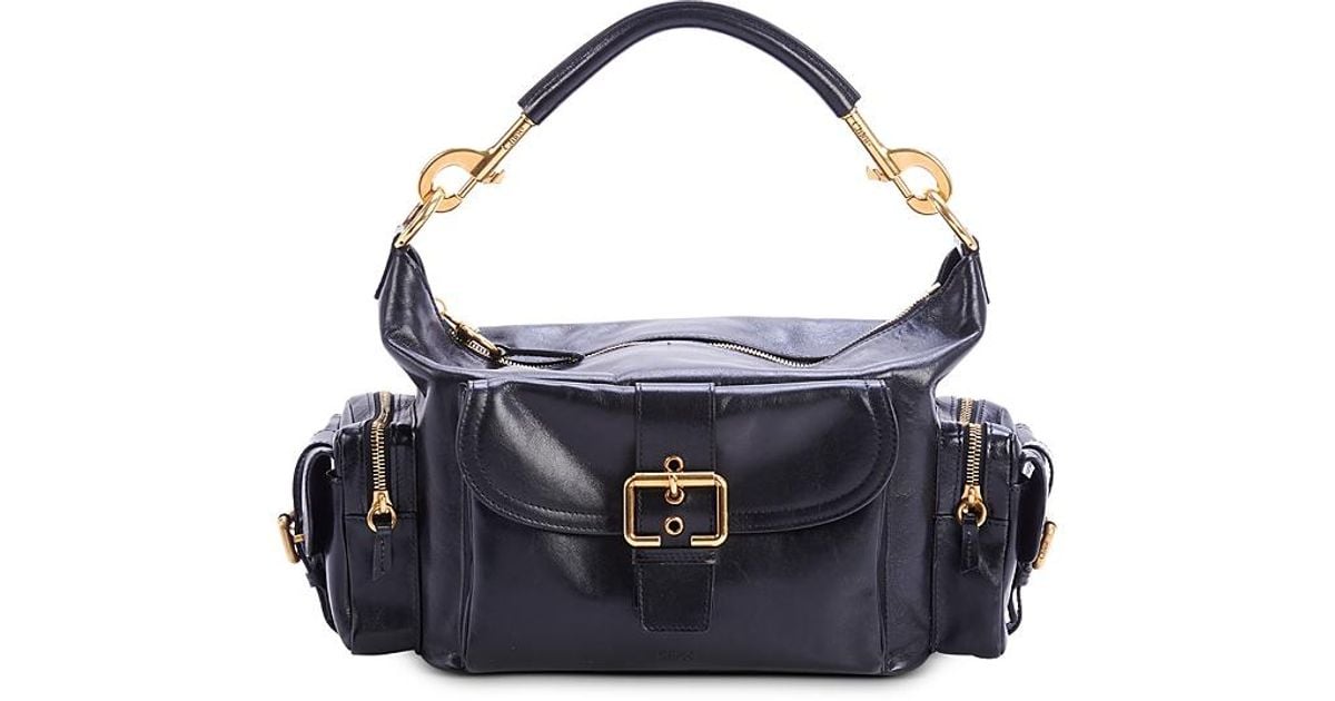 Chloé Medium Leather Camera Bag in Blue | Lyst UK
