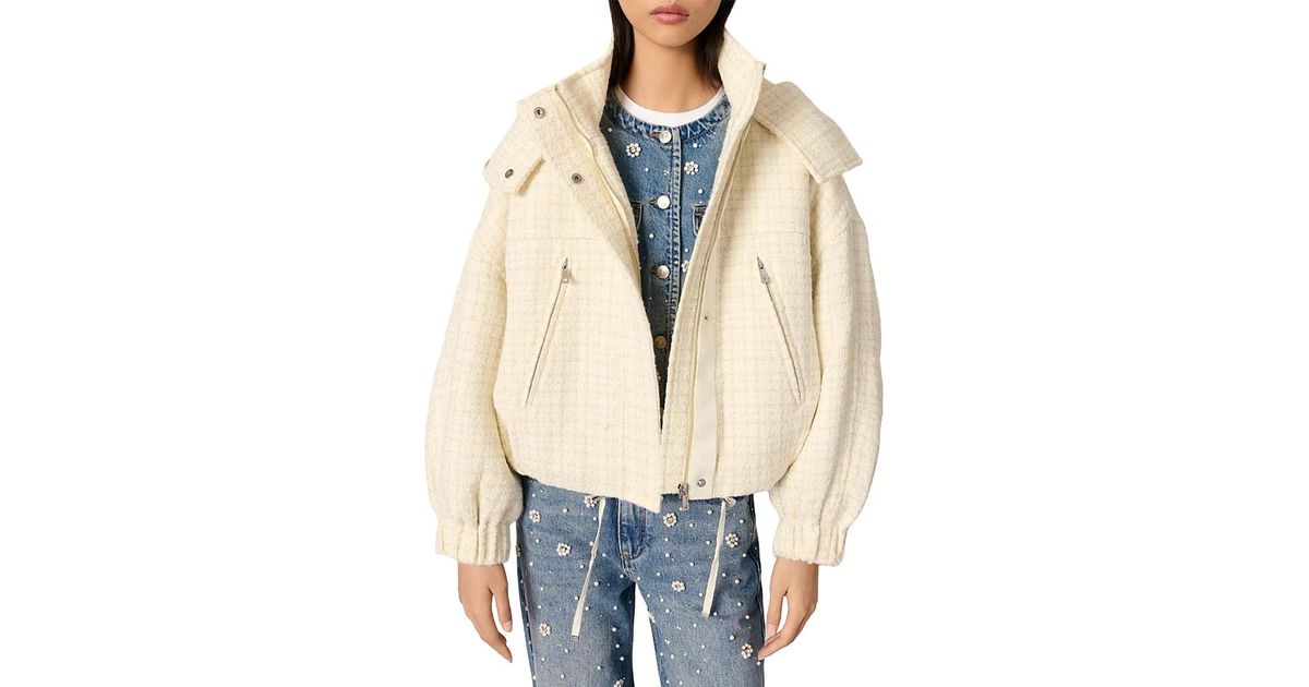 Maje Gitweed Jacket in Blue | Lyst