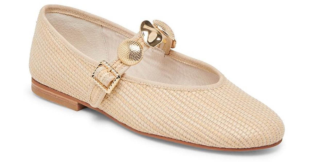 Dolce Vita Relan Embellished Flats in Natural | Lyst UK