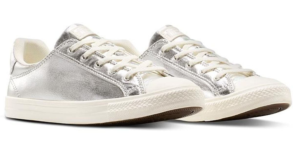 Converse Chuck Taylor All Star Dainty Lucky Metallic Sneakers in White ...