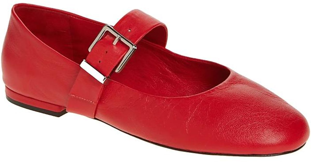Cinq À Sept Sofia Mary Jane Flats in Red | Lyst