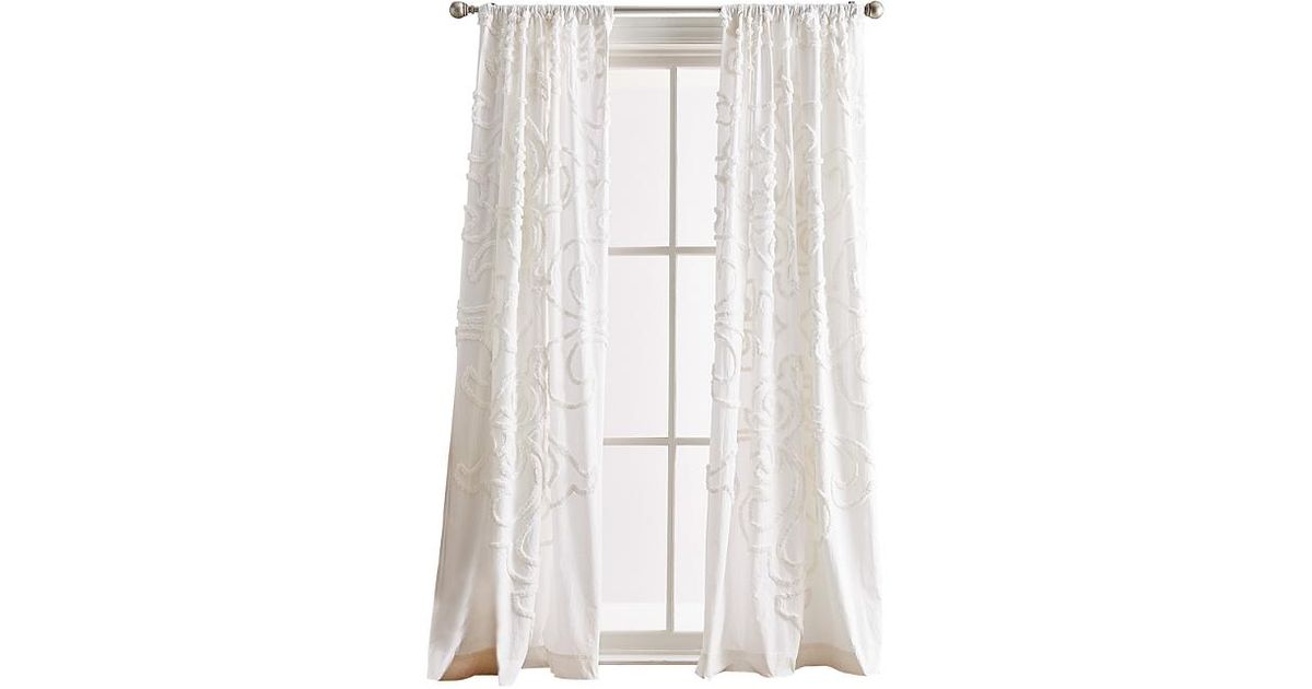 Peri Home Gates Tufted Chenille 84 X 50 Poletop Window Panel, Pair in ...