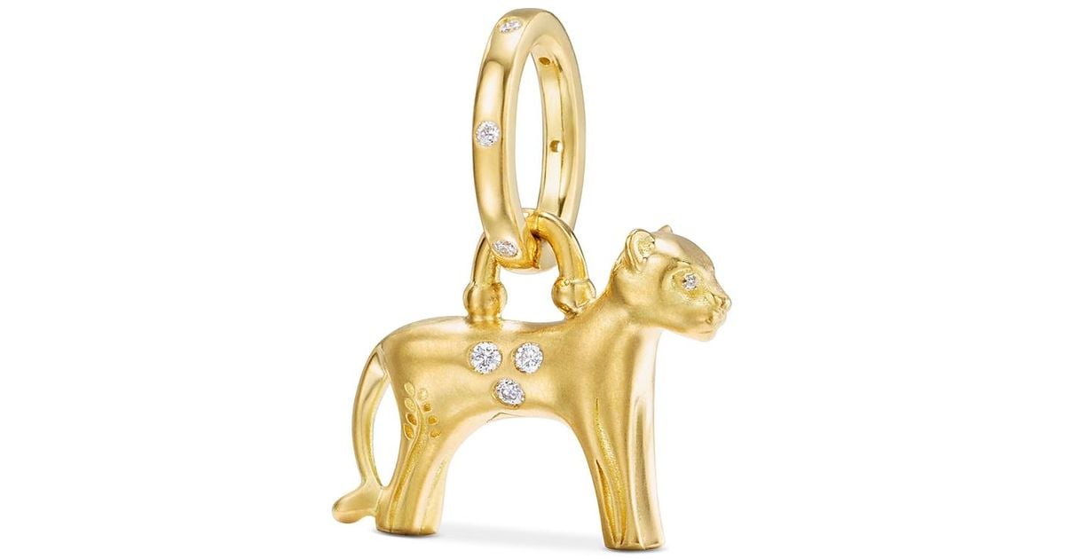 Temple St. Clair 18K Fj Diamond Simba Lion Pendant in Metallic | Lyst UK