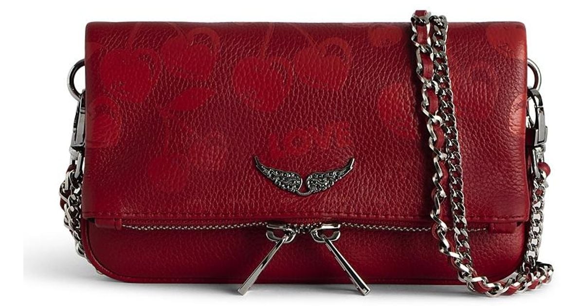 Zadig & Voltaire Rock Nano Cherry Crossbody in Red | Lyst