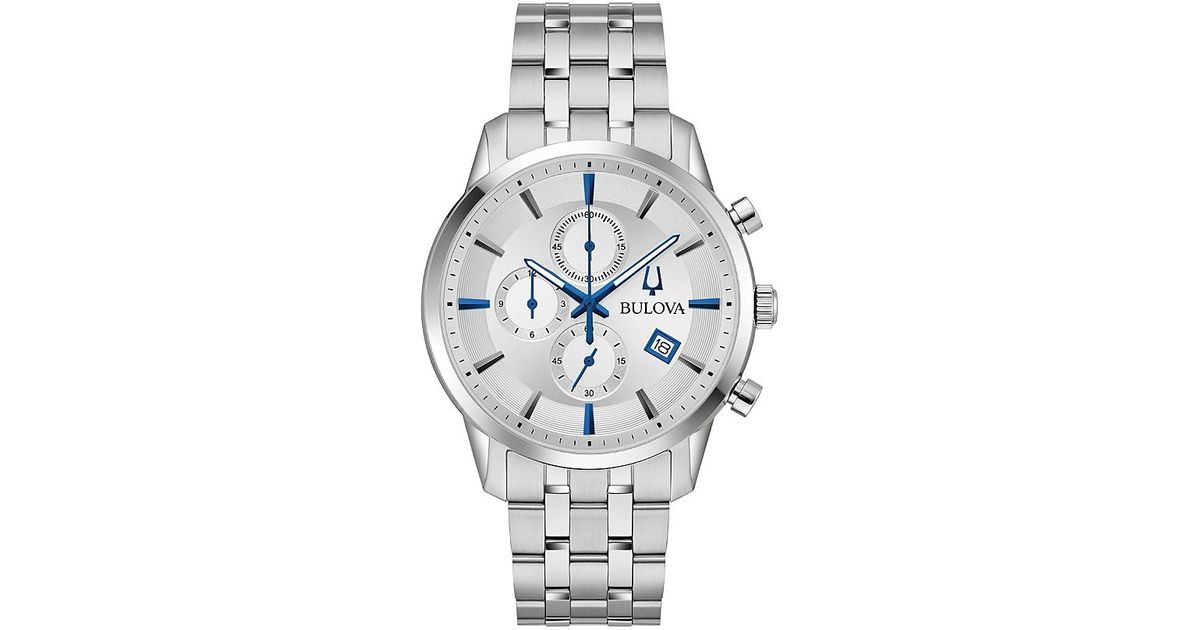 Bulova Classic Sutton Chronograph, 41Mm in Gray for Men | Lyst