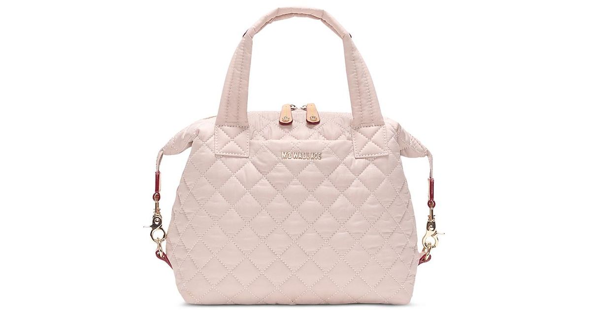 MZ Wallace Small Sutton Deluxe Top Handle Bag in Pink | Lyst