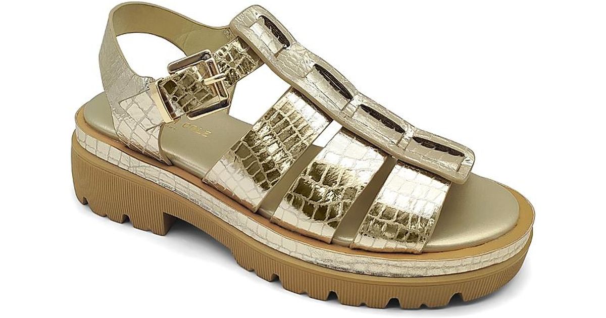 Kenneth Cole Herron Sandals in Metallic | Lyst UK