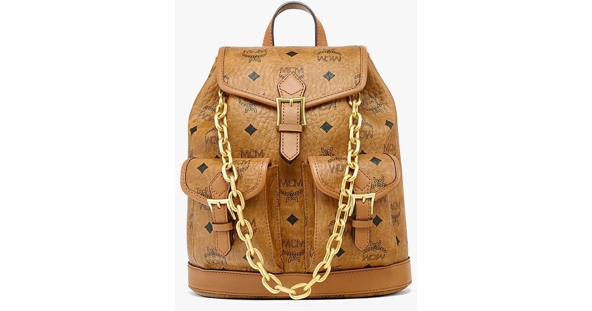 MCM Aren Vi Mini Backpack in Natural | Lyst