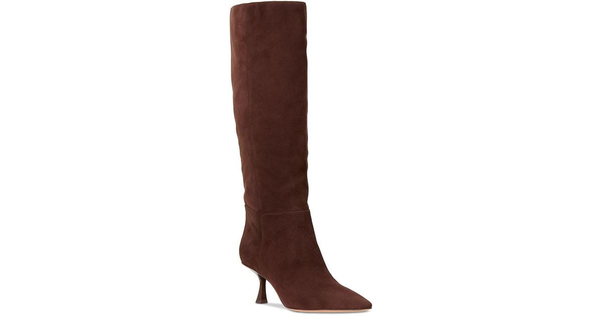 Kate Spade Adele Suede Tall Boots in Brown | Lyst UK