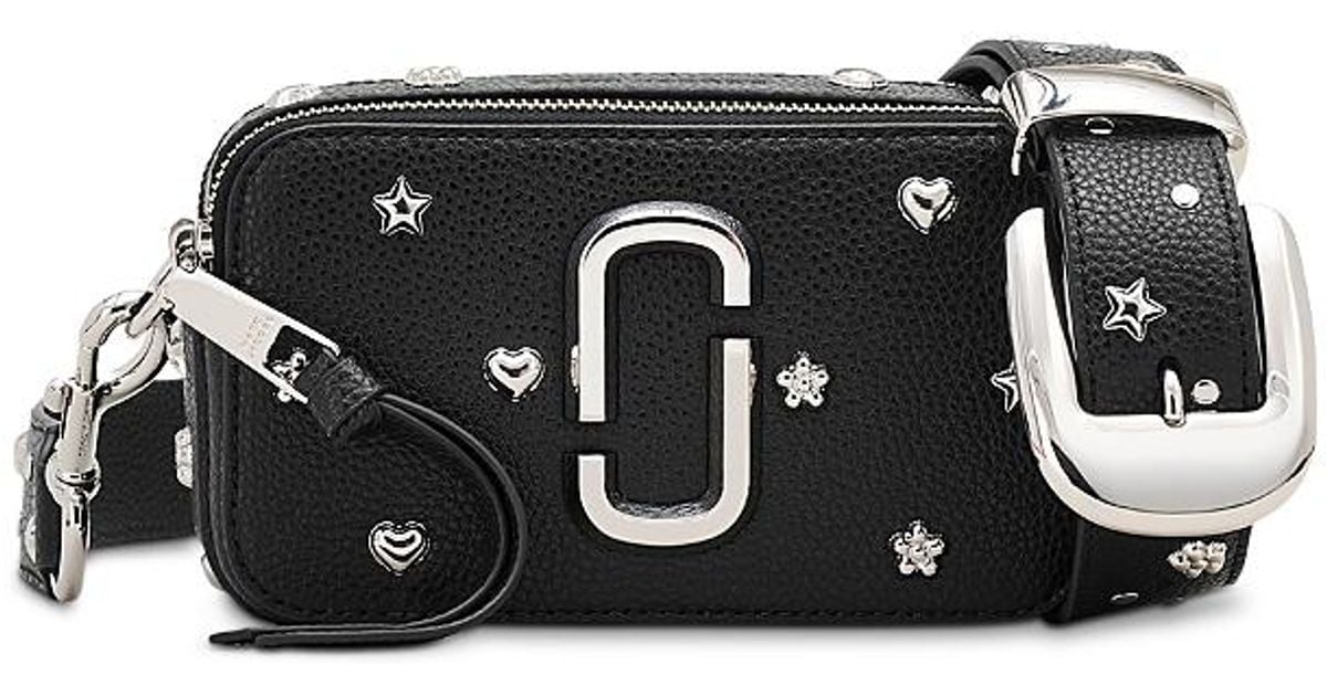 Marc Jacobs The Snapshot Icon Mini Studded Leather Camera Bag in Black ...