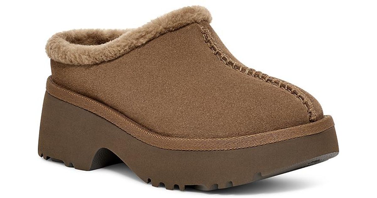 UGG New Heights Cozy Clogs in Brown | Lyst