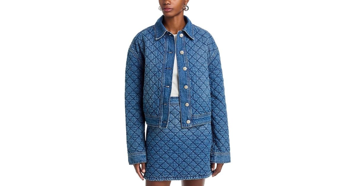 FARM Rio Quilted Jacket in Blue | Lyst
