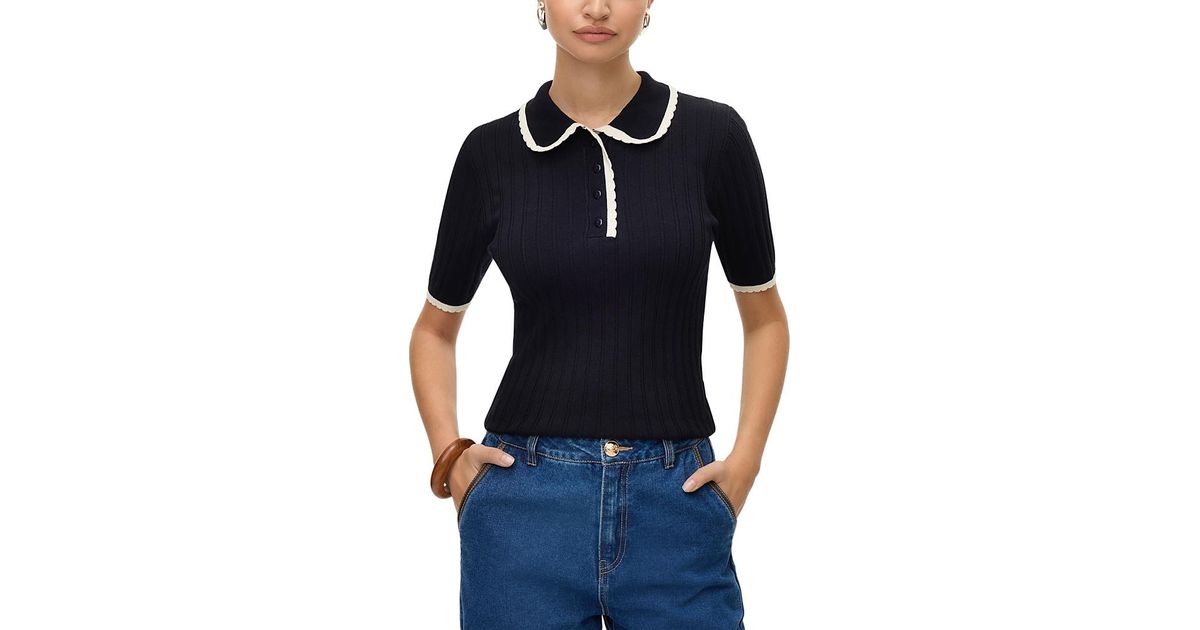 Vero Moda Manon Polo Sweater in Blue | Lyst UK
