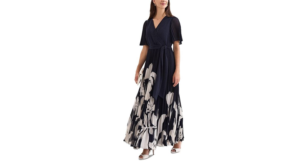 Phase Eight Abigail Pleated Wrap Dress in Blue | Lyst