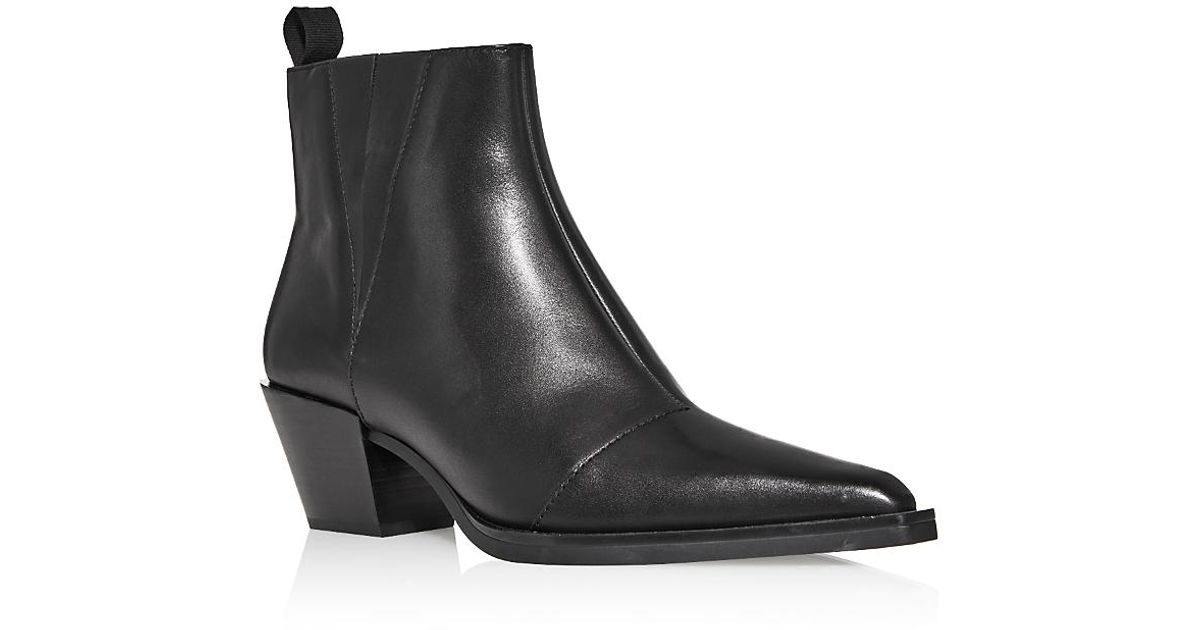 Rag & Bone Dart Pointed Toe Block Heel Ankle Boots in Black | Lyst