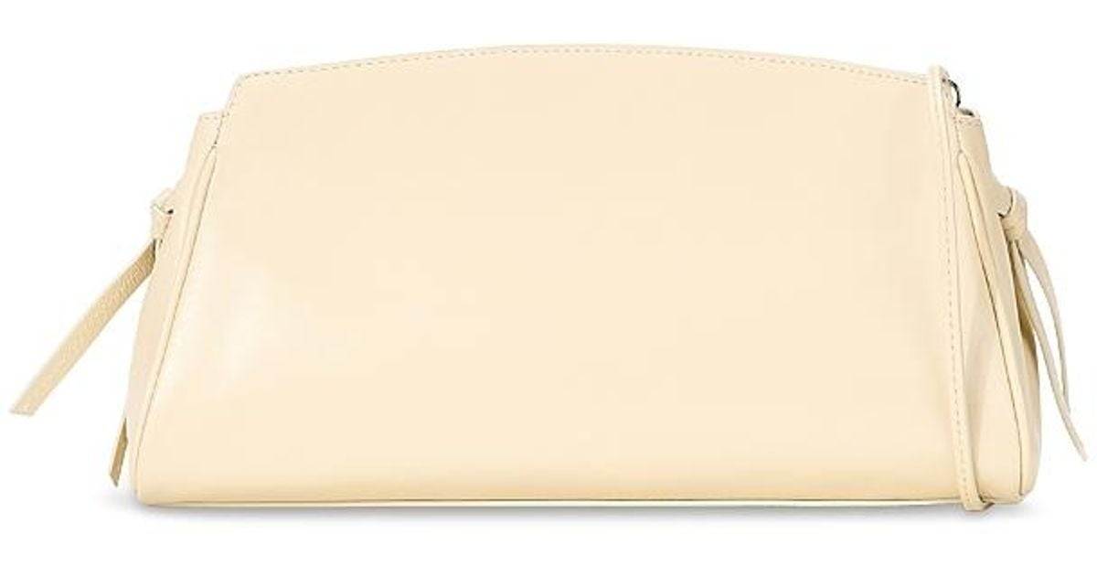 STAUD Maude Leather Convertible Clutch in Natural | Lyst