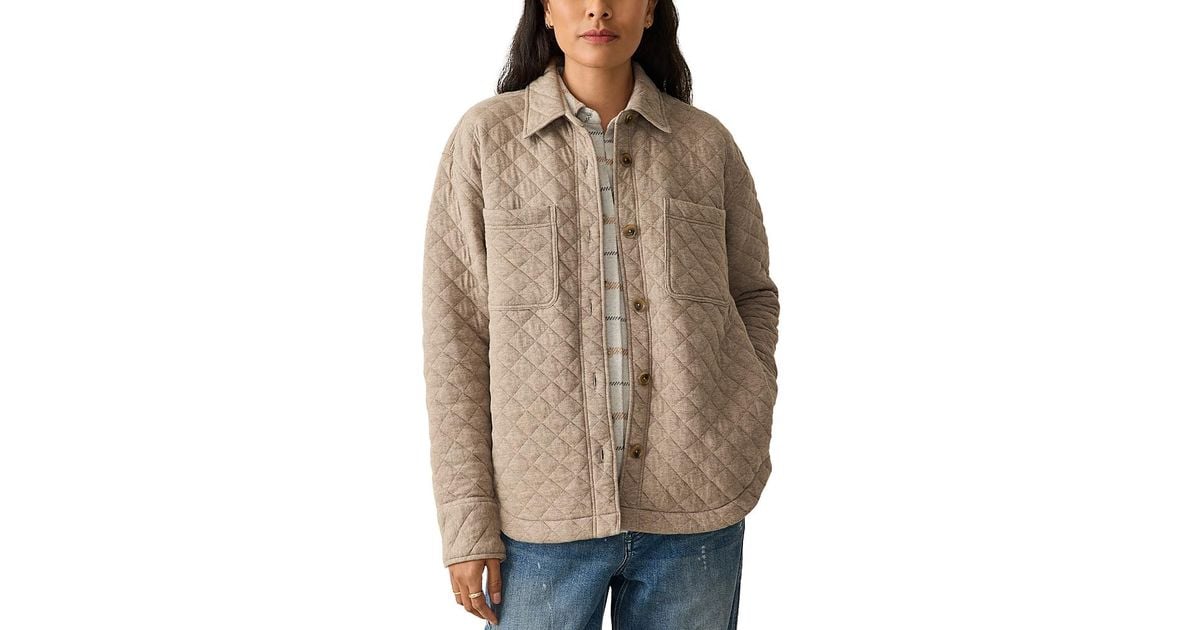 Faherty Epic Quilted Jacket in Brown | Lyst