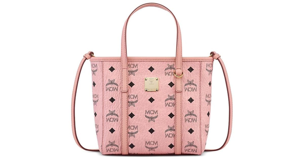MCM Toni Vi Shopper Tote in Pink | Lyst