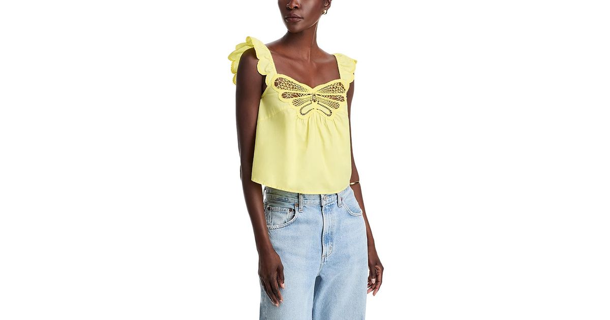 Mother The Tank Top in Yellow | Lyst UK