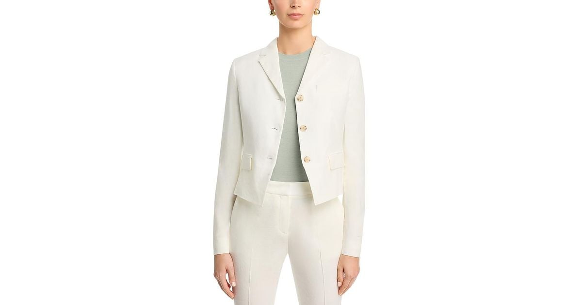 BOSS Jori1 Slim Fit Jacket in White | Lyst