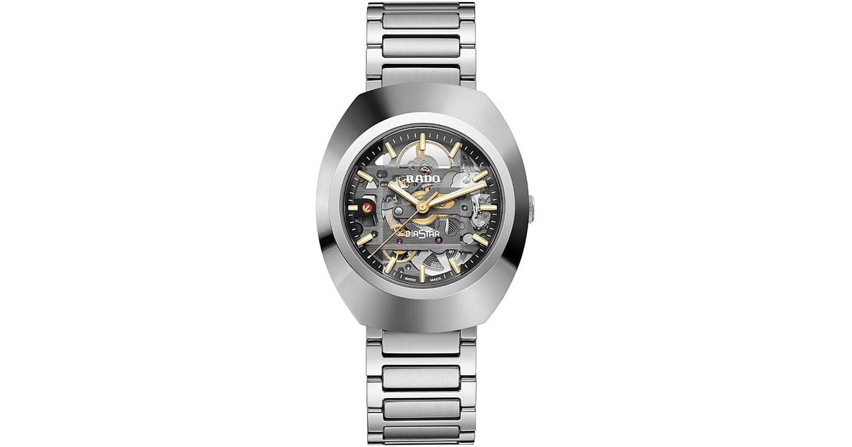 Rado Diastar Original Automatic Skeleton Watch, 38Mm in Gray for Men | Lyst