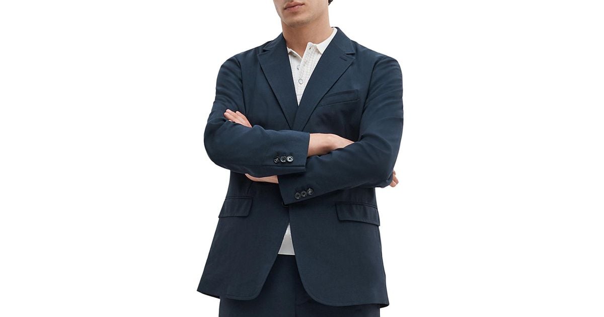 Rag & Bone Skeleton Wool Blazer in Blue for Men | Lyst