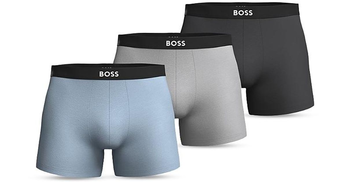 BOSS Power Cotton Blend Boxer Briefs, Pack Of 3 for Men | Lyst UK