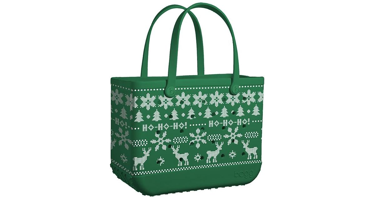 Bogg Bags Original Ugly Sweater Tote in Green | Lyst