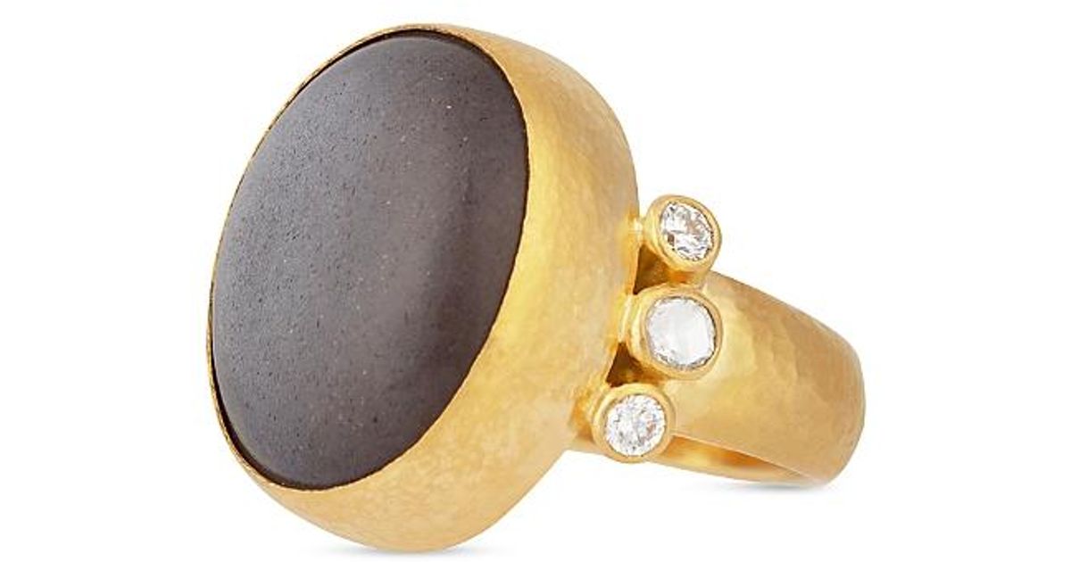 Gurhan 24K Rune Moonstone & Diamond Ring in White | Lyst