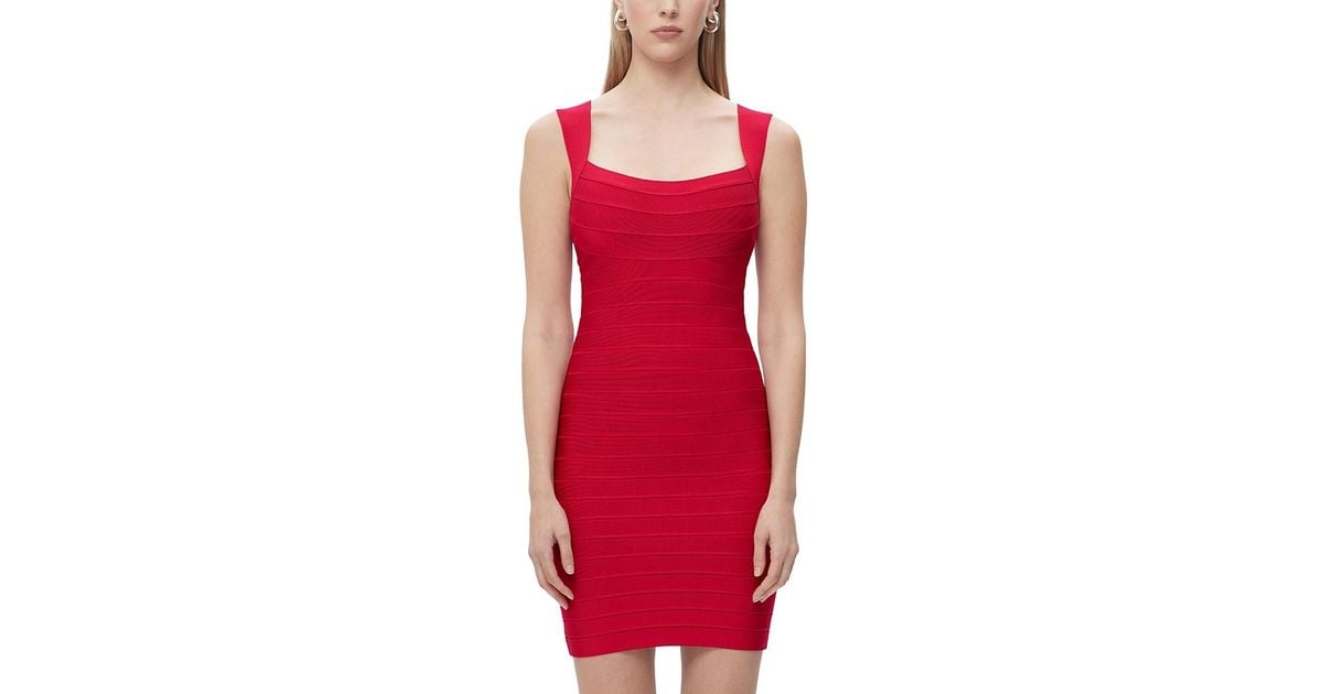 Hervé Léger The Eliza Bandage Dress in Red | Lyst