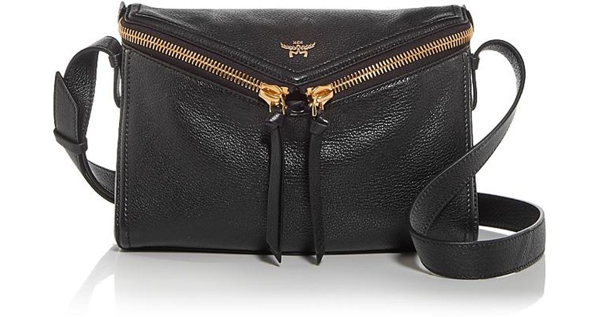 MCM Diamant 3D Leather Shoulder Bag in Black | Lyst