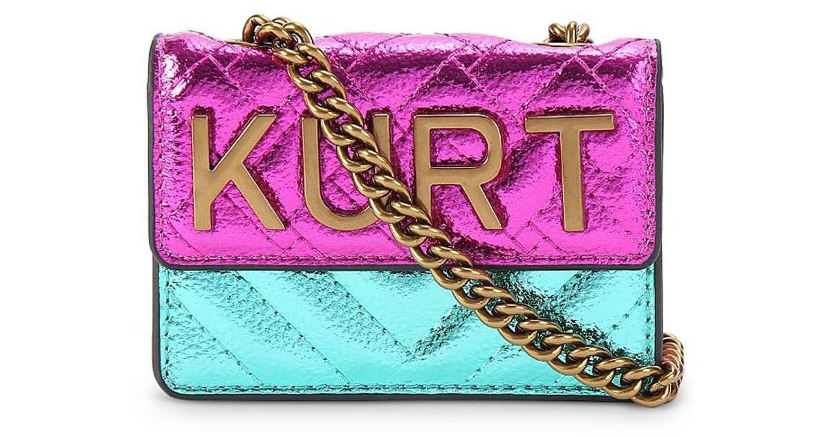 Kurt Geiger Micro Kensington Kurt Convertible Crossbody in Pink | Lyst