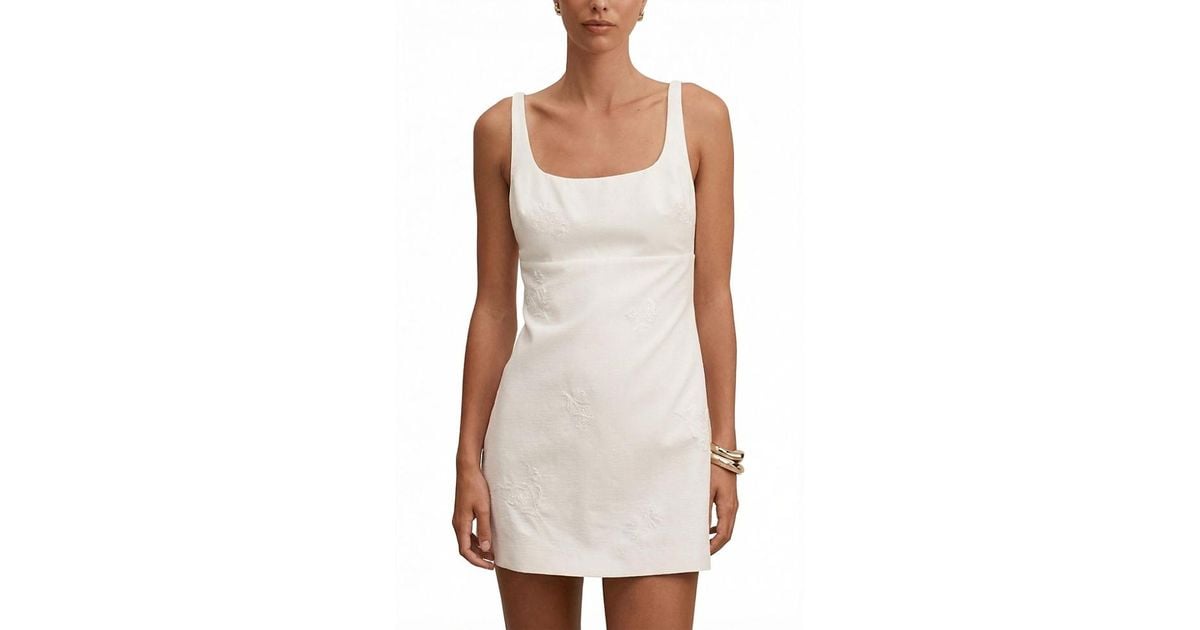 EVER NEW Evangeline Embellished Mini Dress in White | Lyst