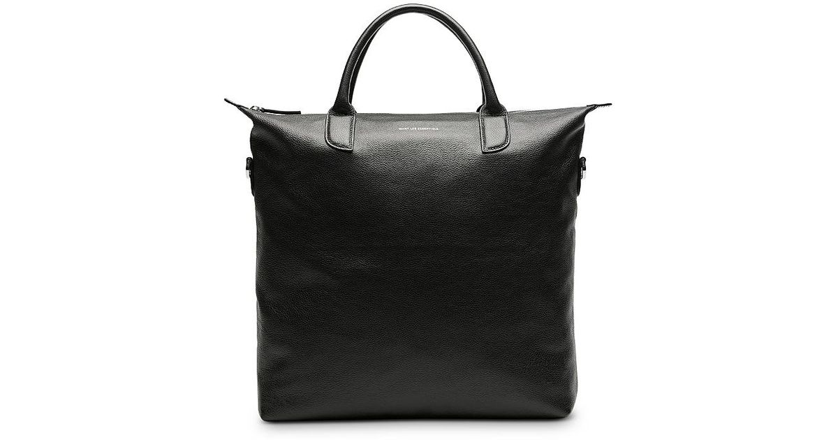 WANT Les Essentiels O'Hare Pebbled Leather Tote Bag in Black for Men | Lyst
