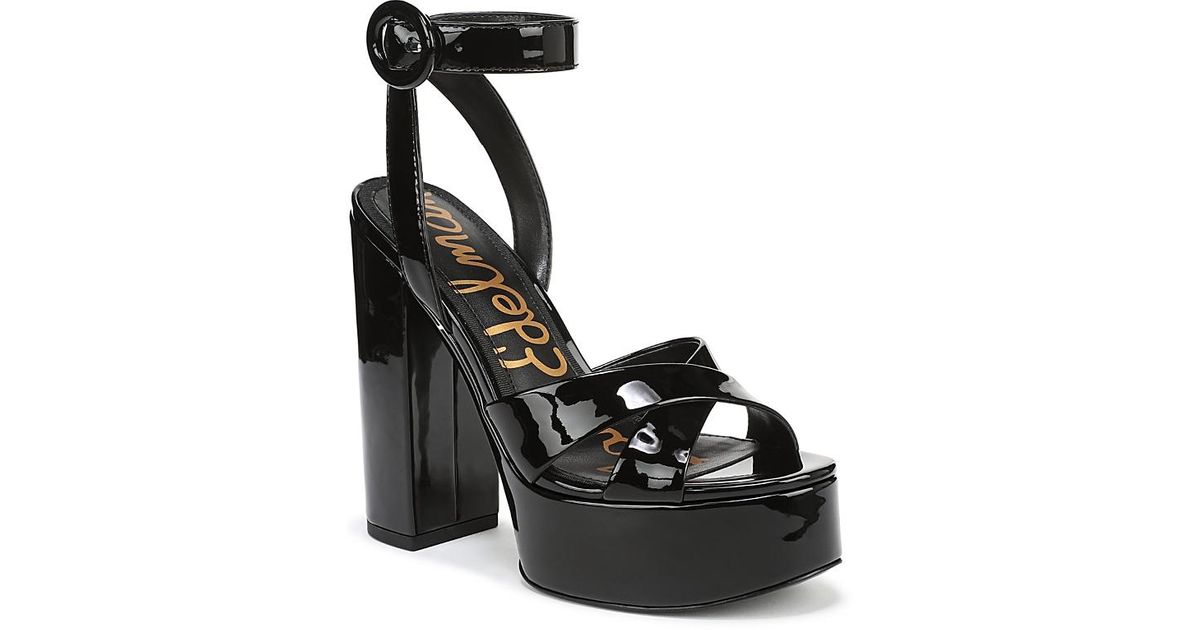 Sam Edelman Savannah Platform Sandals in Black | Lyst UK