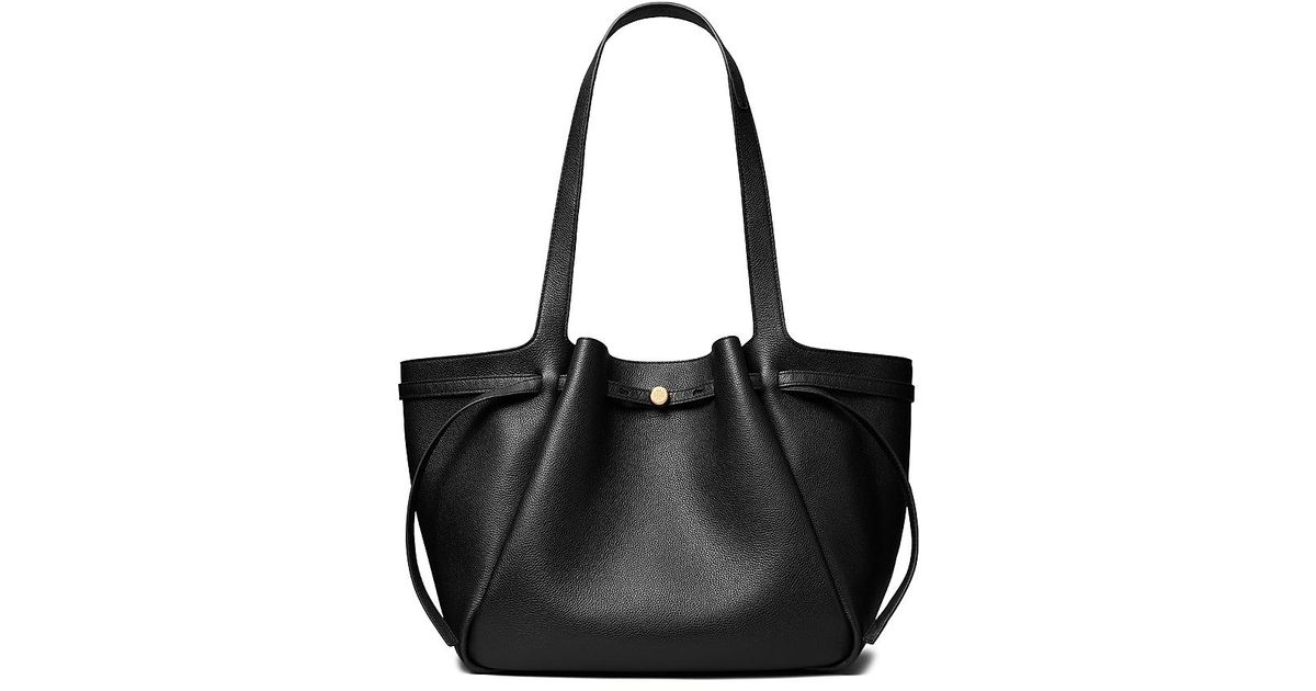 Tory Burch Large Romy Tote in Black | Lyst