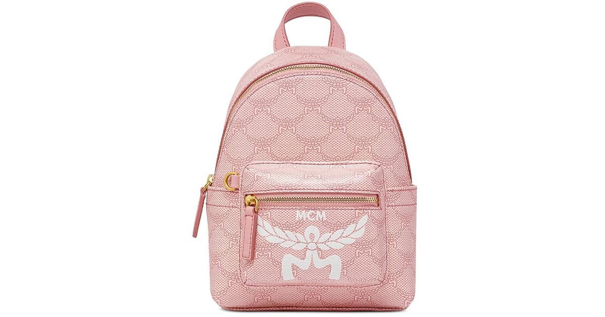 MCM Stark Mini Lauretos Backpack in Pink | Lyst