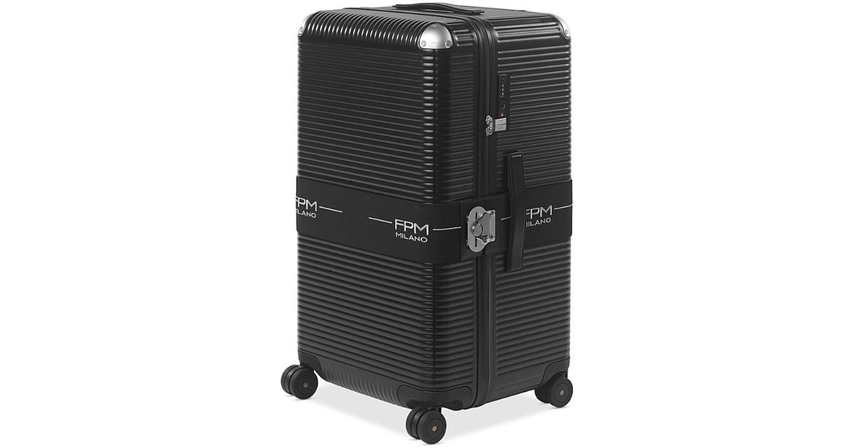 Fpm Milano Bank Zip Deluxe Trunk Suitcase in Black | Lyst