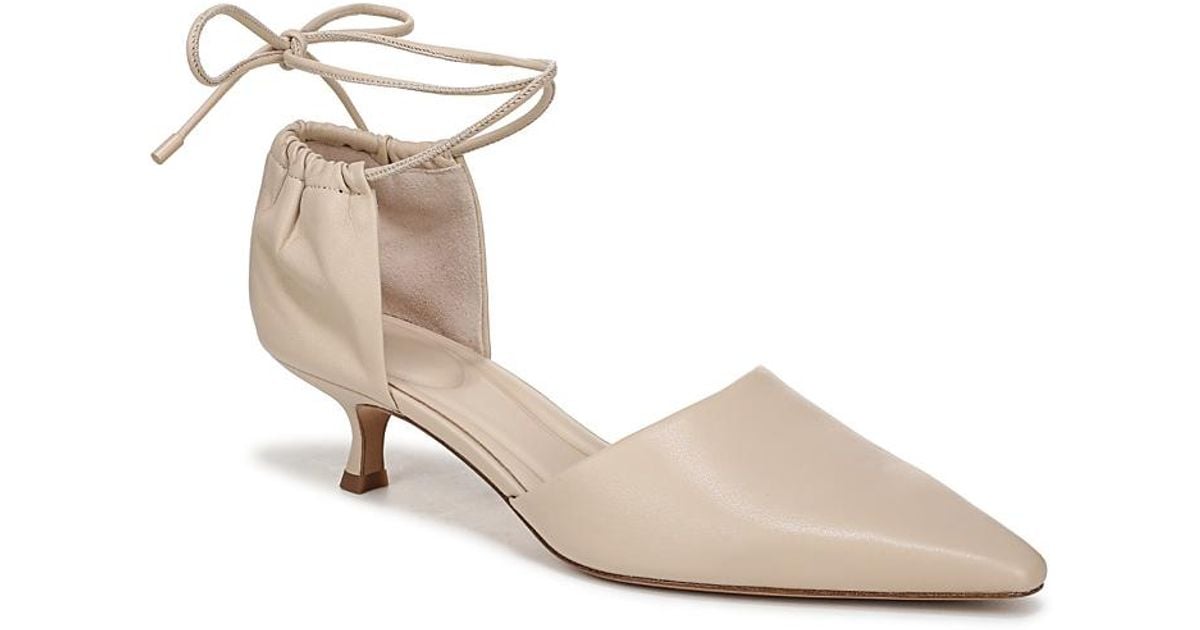 Vince Sarai Ankle Tie Pumps in Natural | Lyst UK